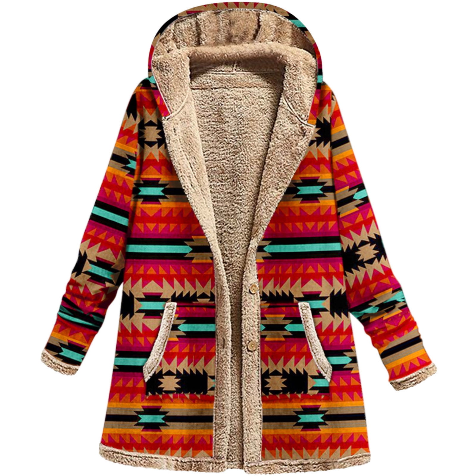 Click here for Mikilon Women Bohemian Printing Fleece Velvet Pock... prices