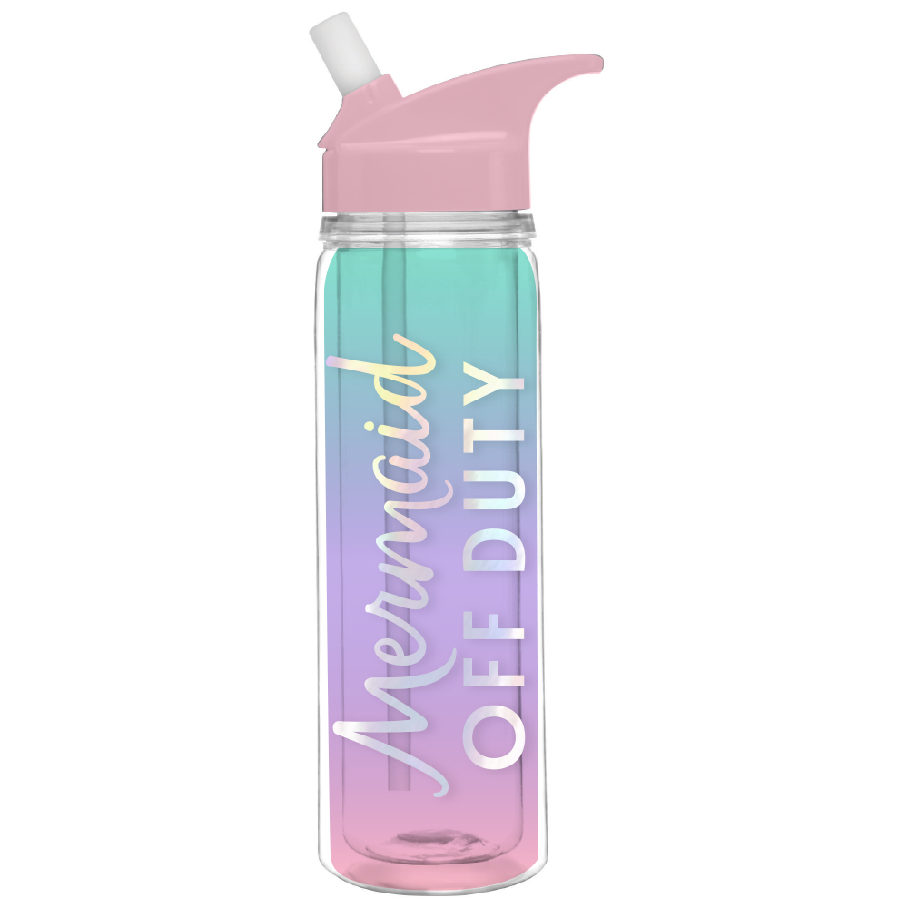 Slant 18oz Ombre Mermaid Off Duty Loop Water Bottle 3 x 8" - Walmart ...