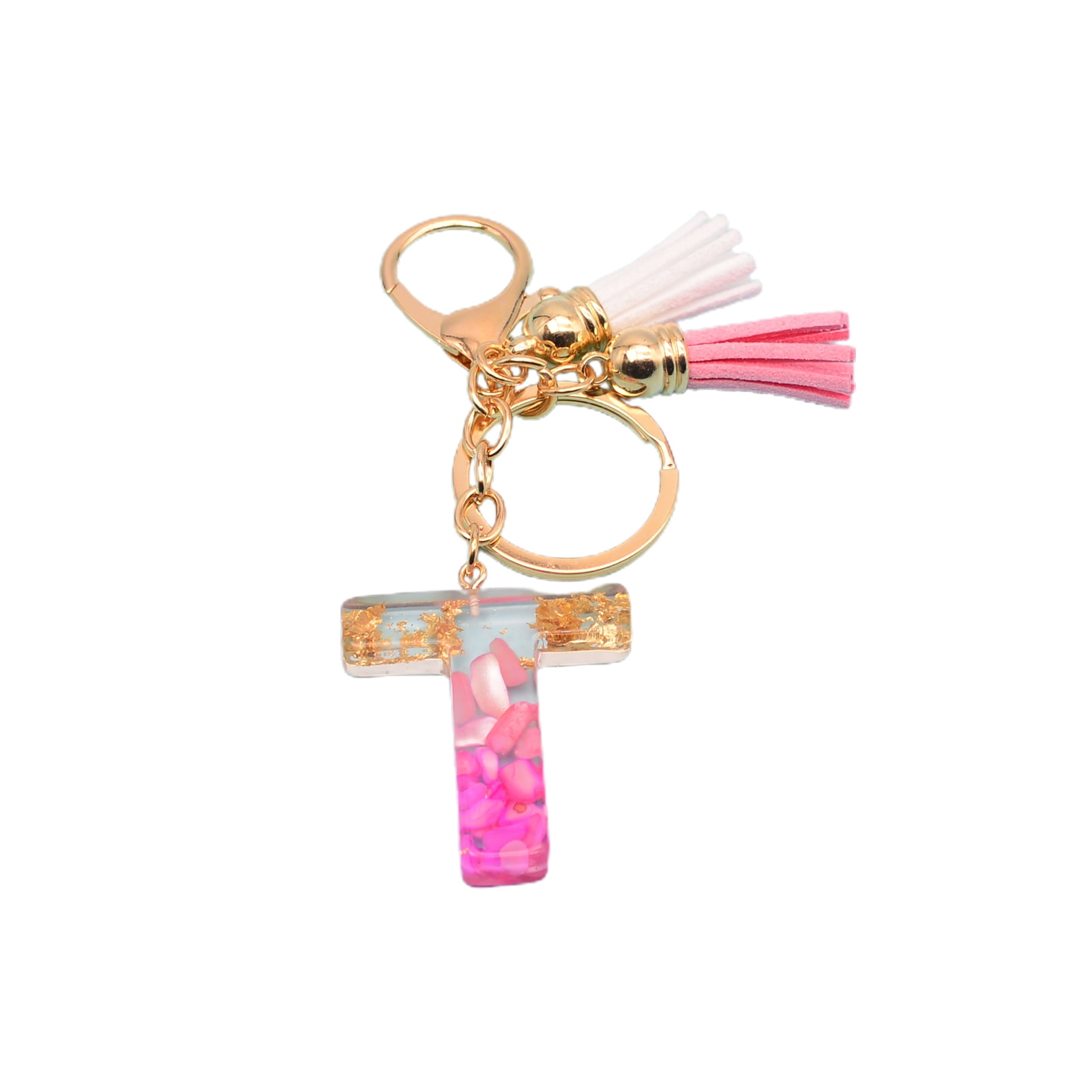 Amamia Translucent Key Chain Translucent Alphabet Pendant Shell Decor ...