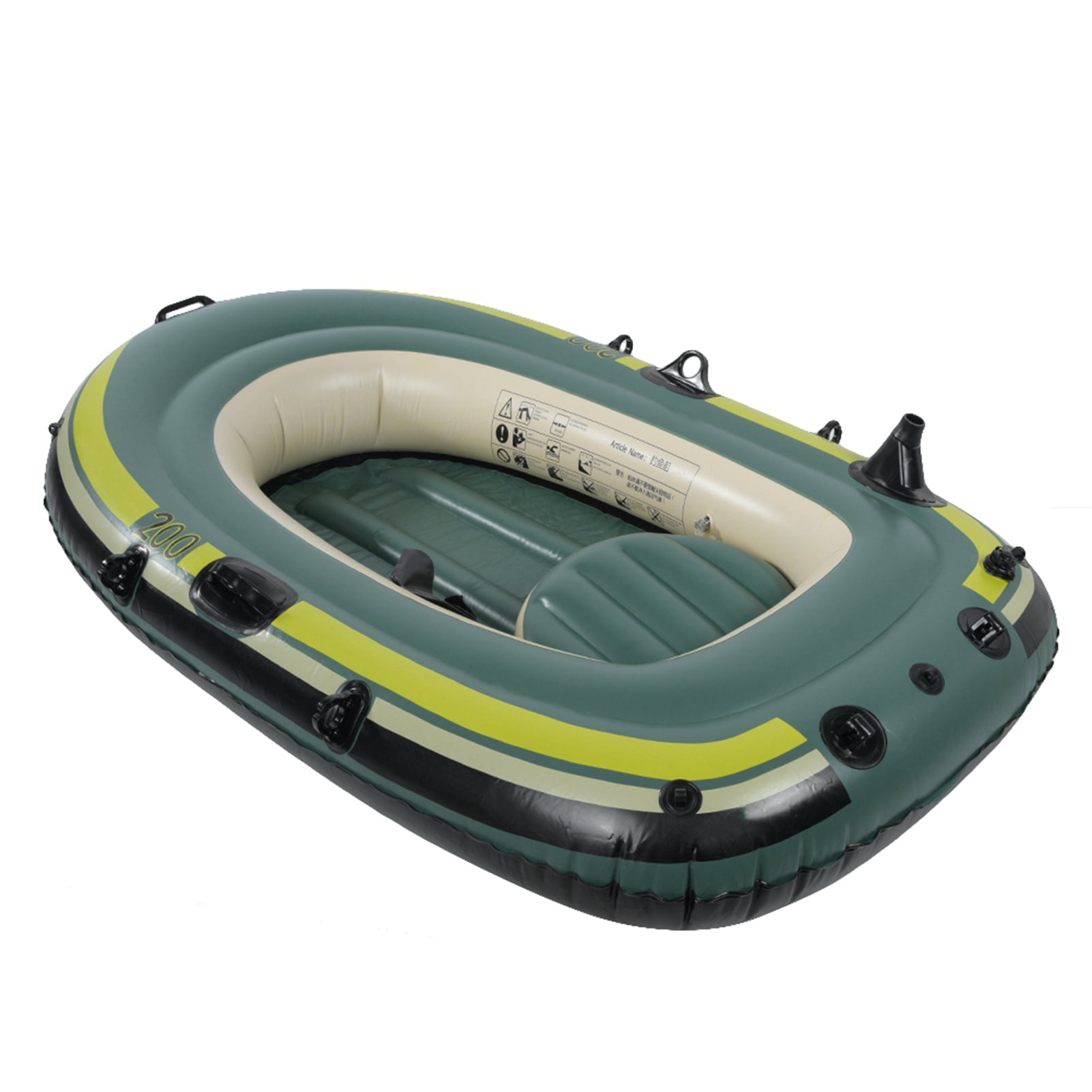 Bote de pesca inflable, bote inflable de PVC verde, bote inflable para ...