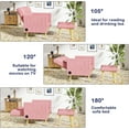 Free Shipping! LAZZO Velvet Armchair & Ottoman Set - Pink, with 2 USB ...