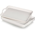 6 Pcs Green Serving Trays with Handles Trays for Eating 16 x 11 Inch ...