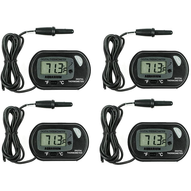 Termómetros para acuario, 4 piezas, termómetro digital con sonda ...