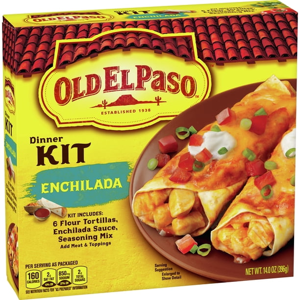 Old El Paso Enchilada Dinner Kit With Flour Tortillas, Enchilada Sauce ...