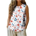 AGWOLF Women's Independence Day Tank Tops Plus Size Patriotic Red White ...