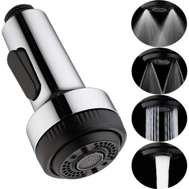 Pull Down Spray Head for Kitchen Faucet, 4-Function Kitchen Sink Spray ...