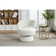 Swivel Barrel Chair, 360 Degree Cuddle Accent Chair with Round Leg ...