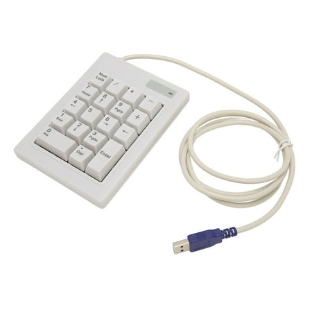 Numeric Keypad, Portable Size Wired Design 18 Key Number Pad Linear ...