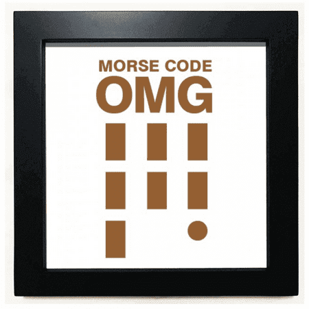 Morse Code Skyline Expression Black Square Frame Picture Wall Tabletop ...