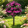 22.8 inch Artificial Flowers Boxwood Topiary Ball Tree, Outdoor UV ...