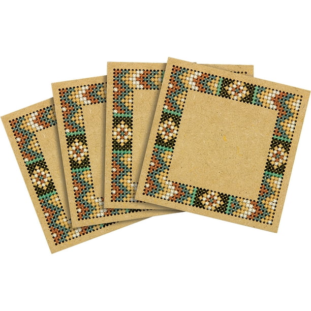Dimensions Wood Coasters-4" Square - Walmart.com - Walmart.com