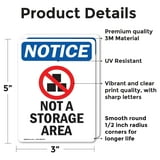 (2 Pack) Not A Storage Area Sign - Walmart.com