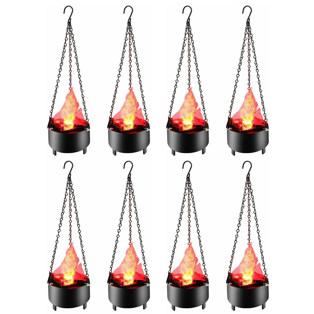 CJC 3D Fake Fire Light, Hanging LED Flame Lights, Realistic Campfire ...