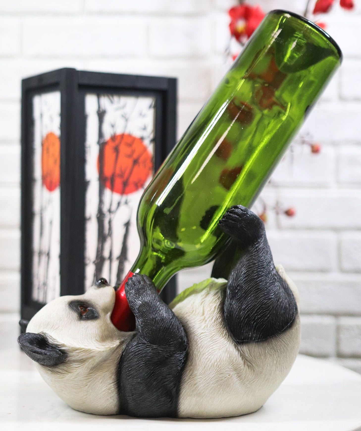 Ebros Giant Panda Bear Decorative Wine Bottle Holder Rack Figurine ...