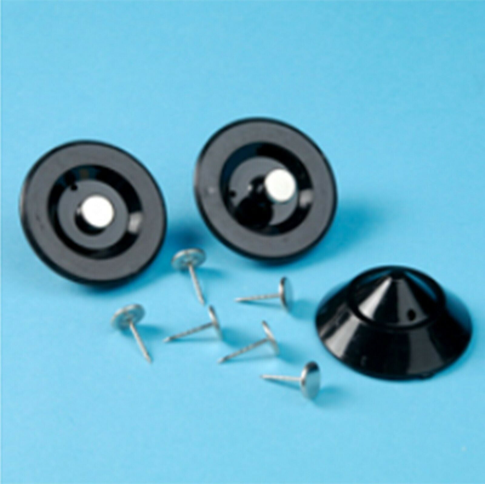 100 PACK - 8.2 MHz Checkpoint Compatible Black Dome Hard Tags with Pins ...