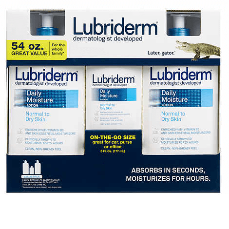 Lubriderm Daily Moisture Lotion 2-pack, 24 fl oz + 6 fl oz - Walmart ...