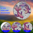 Acrylic Round Hanging Ornament, Stained Glass Koi Fish Design, 1 Pack ...