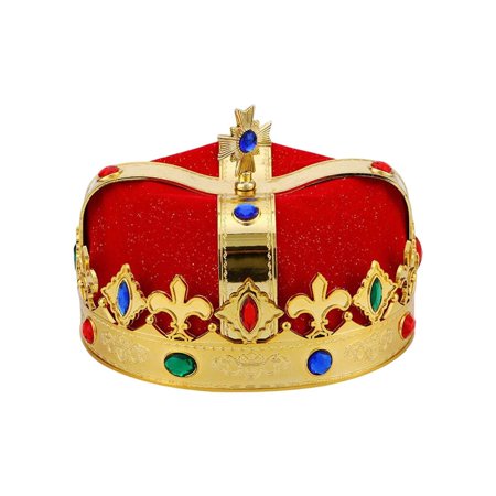 pitrice Royal King Crown Hat Theme Party Prop King Prince Crown for ...