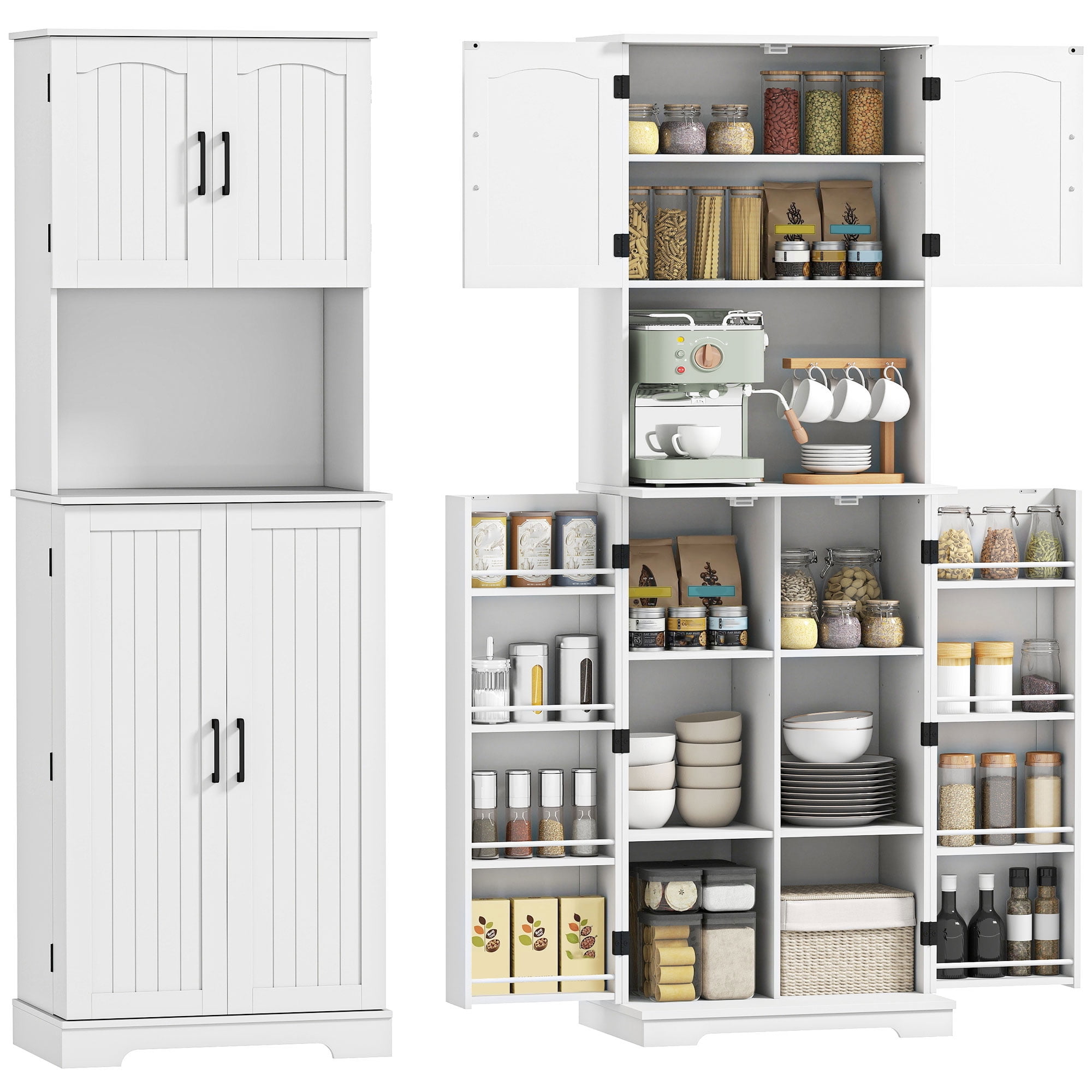 Click here for Homcom 71.5 Tall Pantry Cabinet  Kitchen Cupboard... prices