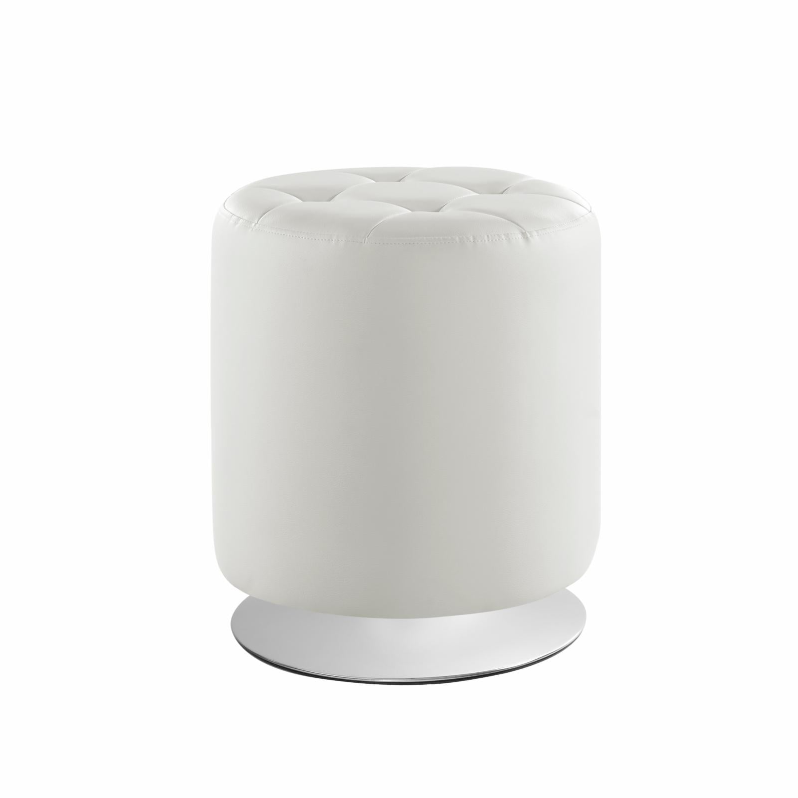Linon Sikes Round Swivel Ottoman Stool - Gray - Walmart.com