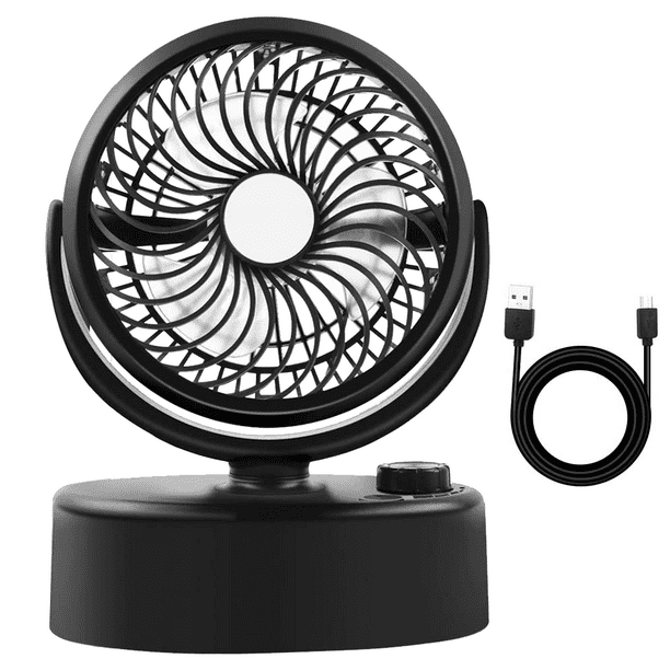 Desk FanMini USB Charging Fan Automatic Shaking Head Rotation Perfect ...