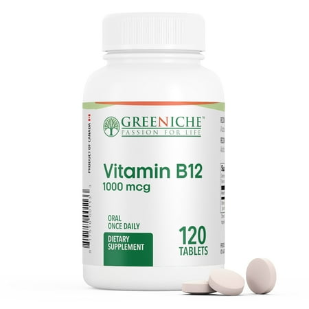 Greeniche Natural | Halal Vitamin B12 | 120 Tablets | Helps in Vitamin ...
