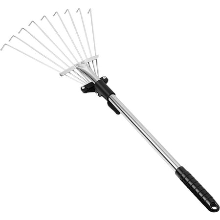 Retractable Leaves Rake Leaf Fan Rake with Handle Retractable ...
