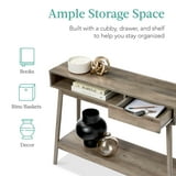 Best Choice Products Mid-Century Modern Gray Oak Console Table with ...