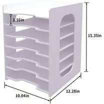 Natwind 7-Tier Office Supplies Rack, Desktop File Sorter & A4 Paper ...