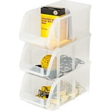 IRIS Medium Stacking Bin, Clear - Walmart.com
