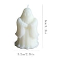 CaiTeLin Ghost-shaped Decorative Candles, Cute White Figurine Candle ...