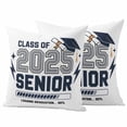 Blue Grey Graduation Season Outdoor Pillow Covers 24x24 Inch Throw ...