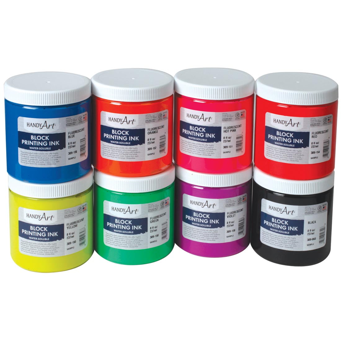 Handy Art Block Ink 8-Color Fluorescent Set - Walmart.com