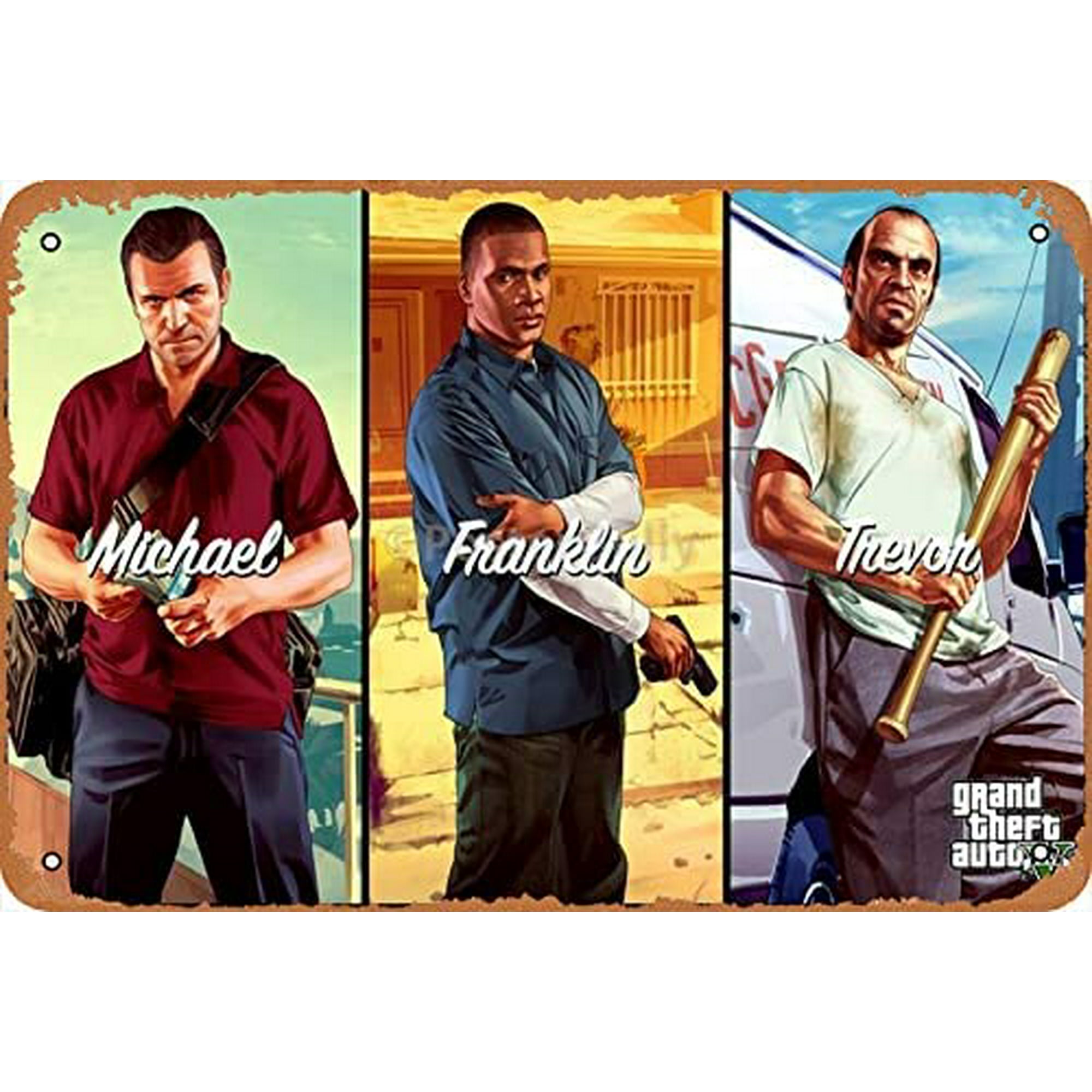 Click here for Hansgo Michael Franklin Gta 5 Gaming Tin Poster 12... prices
