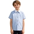 Boys Button Down Shirts Size 10-11 Years Sky Blue Classic Casual Short ...