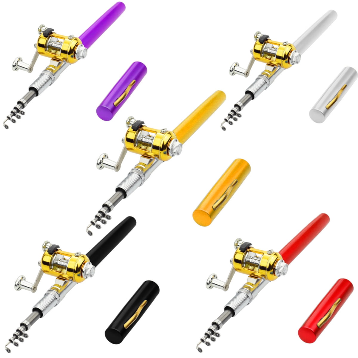 Limei Pen Fishing Rod Reel Combo Set Premium Mini Pocket Collapsible ...