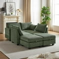 Ucloveria Modular Sectiona Sofa Couch, 113.5" W Corduroy Sofa Sectional ...
