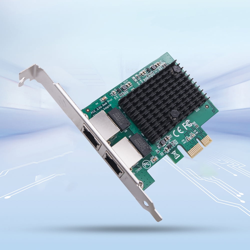 Tarjeta PCI-E X1 Gigabit Ethernet 10/100/1000Mbps/2,5Gbps Tarjeta LAN Gigabit de 2 puertos ...