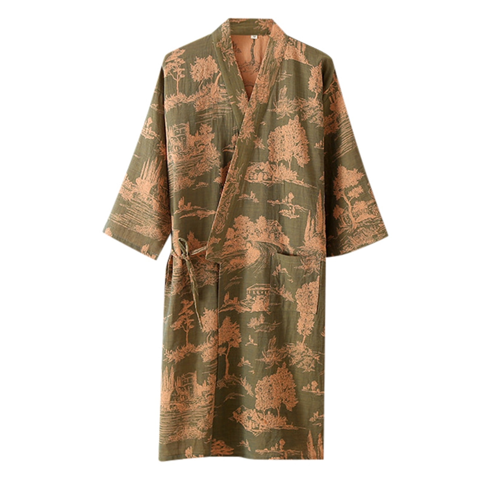 Click here for Wangmeiwg Mens Yarn Dyed Kimono Robe Double Jacqua... prices