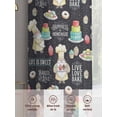 Cartoon Chef Cakes Sheer Curtains for Living Room Bedroom Country Funny ...