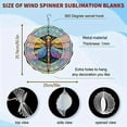 HELLOYOUNG Hanging Dragonfly Wind Chime 2D Kinetic Metal Art Outdoor ...