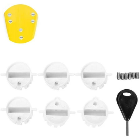 LUO Surf Fin Plug,6pcs Black/White Plastic Cup Plug Surfboard FCS Round ...