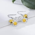 Bee Earrings for Women, 925 Sterling Silver Bumble Bee Dangle Drop ...