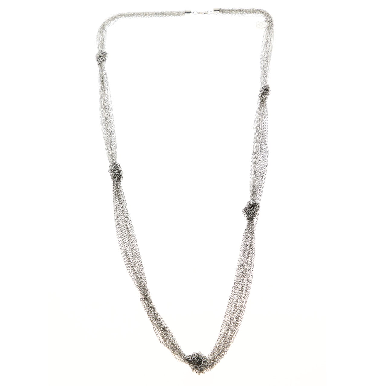 Erica Lyons Knotted Long-Necklace Silver-Tone - Walmart.com