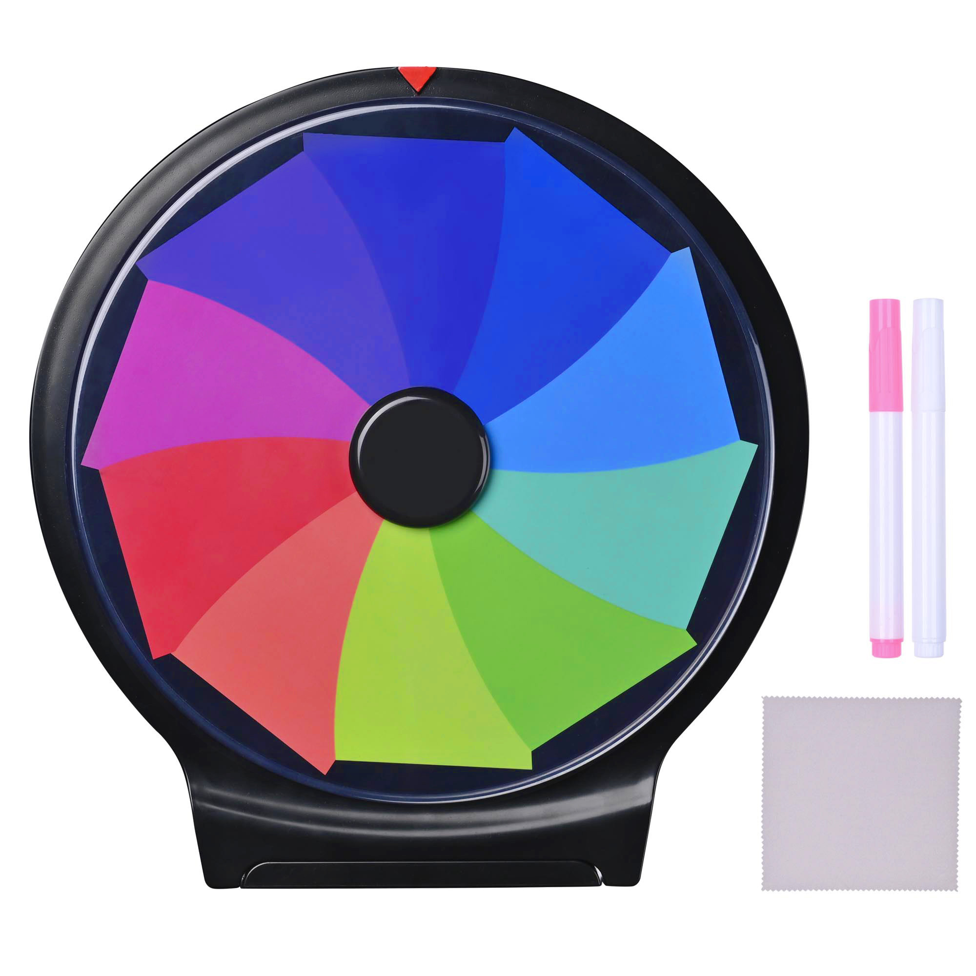 WinSpin 10" Double Sided Prize Wheel 10 Slots Dry Erase Spinning Wheel ...