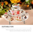 WORGEOUS 12 pcs Acrylic Cake Display Stand Acrylic Display Riser Cake ...