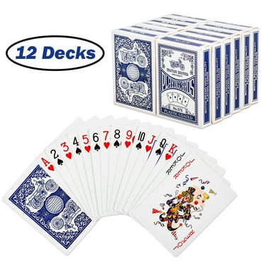LotFancy 12 Decks Red Playing Cards, Poker Size Standard Index, Plastic ...