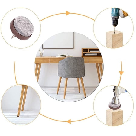 Felt glider chair 50 pieces felt glider nail professional furniture ...