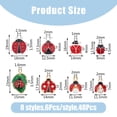 42Pcs 7 Styles Alloy Enamel Pendants Ladybug Charm Mixed Color 12.5 ...