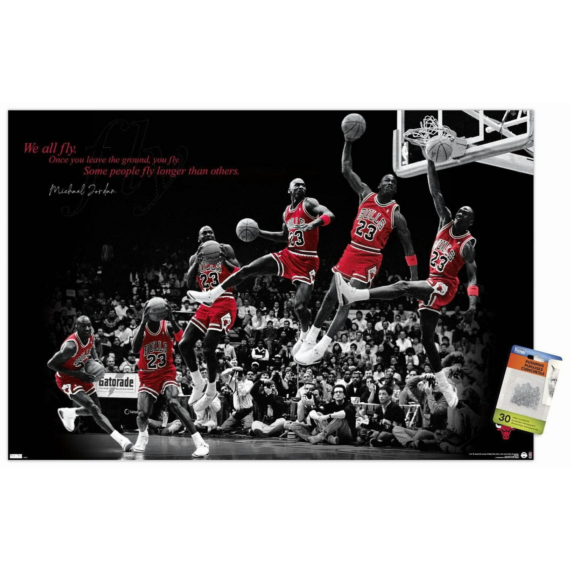 Click here for Trends International Michael Jordan - Fly Wall Pos... prices